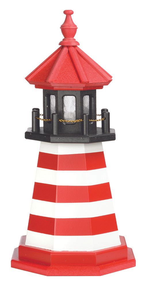 West Quoddy, ME Wood/Poly Replica Lighthouse | Shoofly Amish Furniture